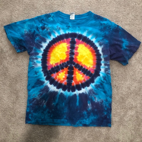 Tops | Tie Dye Peace Sign Tshirt | Poshmark